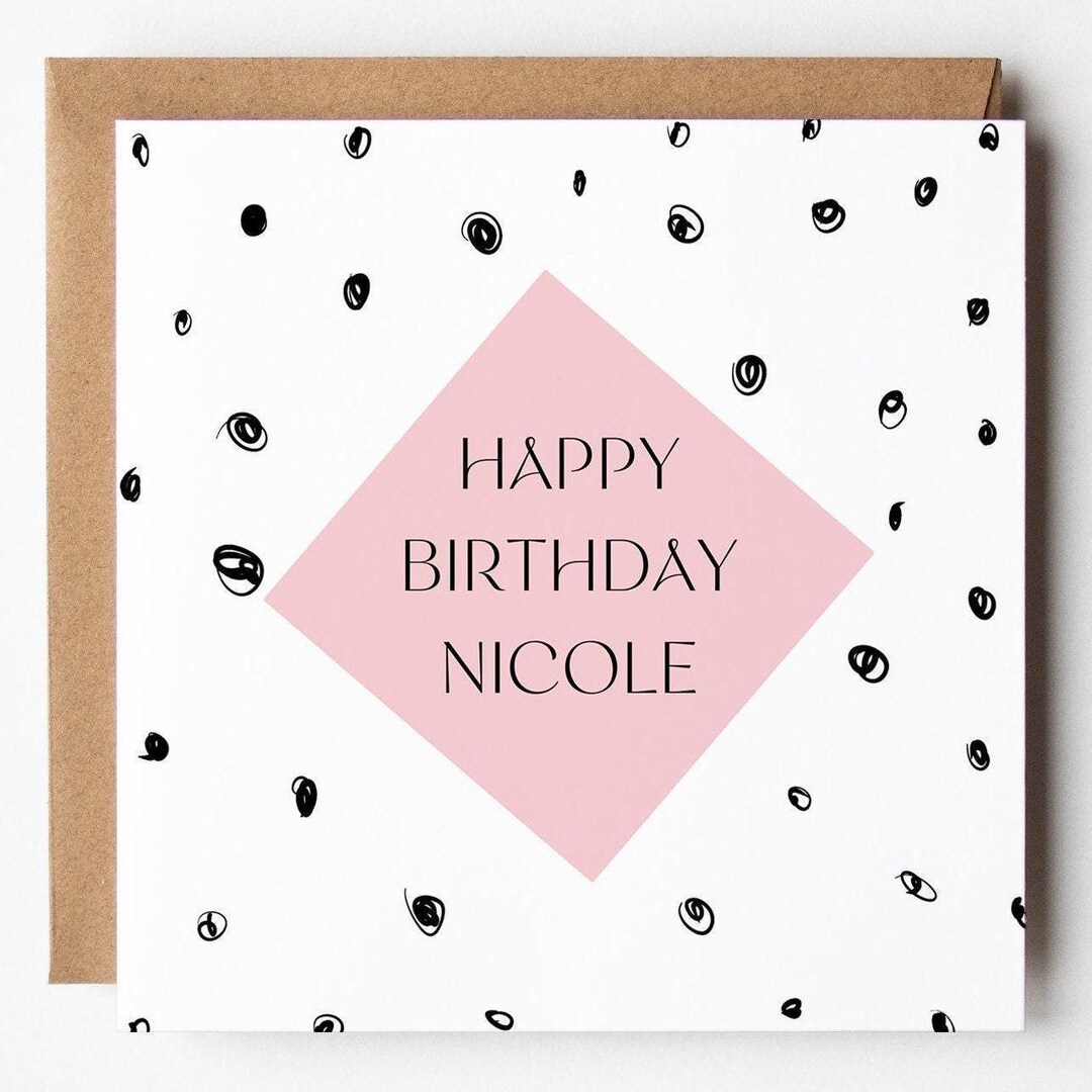 PRINTABLE Spotty Birthday Card, Dots Birthday Card, Happy Birthday ...