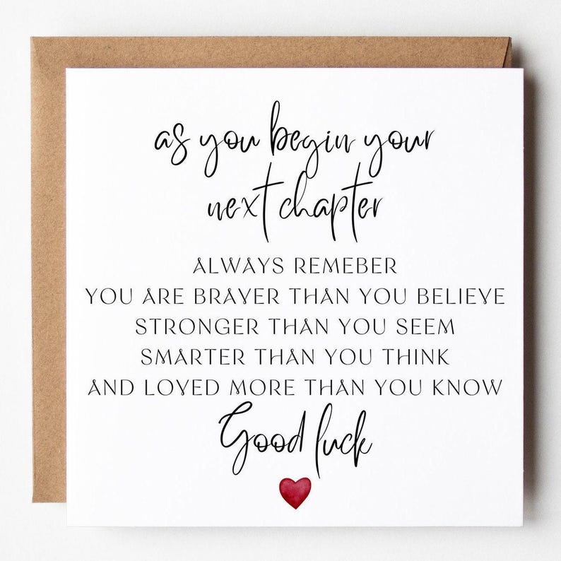 PRINTABLE Good Luck Card, Good Luck Message, Positive Affirmation, Good ...
