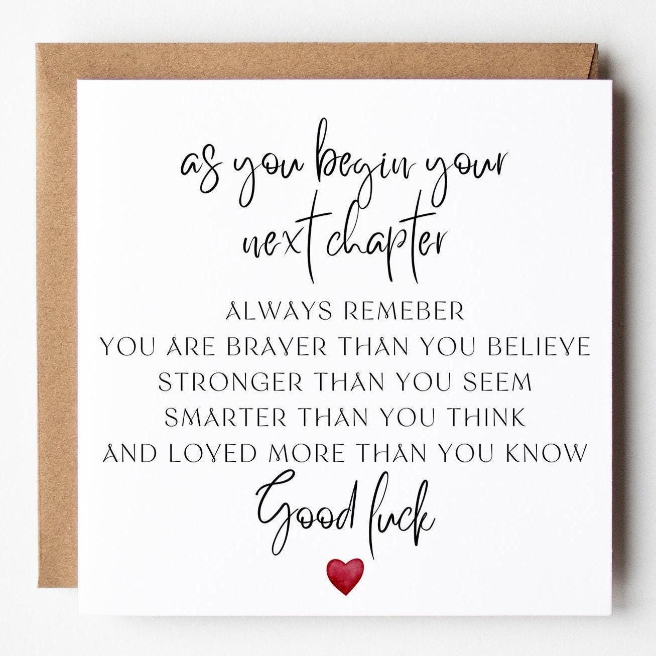 PRINTABLE Good Luck Card, Good Luck Message, Positive Affirmation, Good ...
