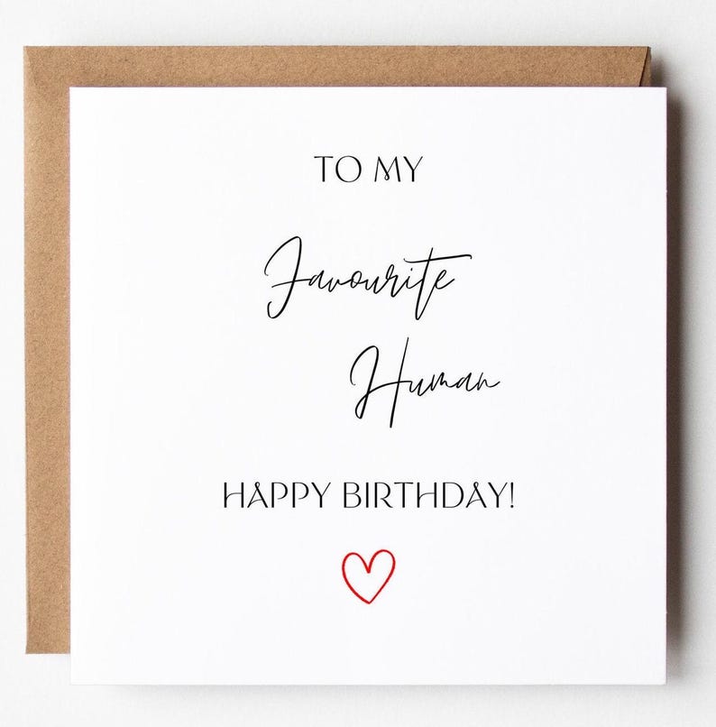 PRINTABLE Funny Birthday Card, Happy Birthday Card, Favourite Human ...