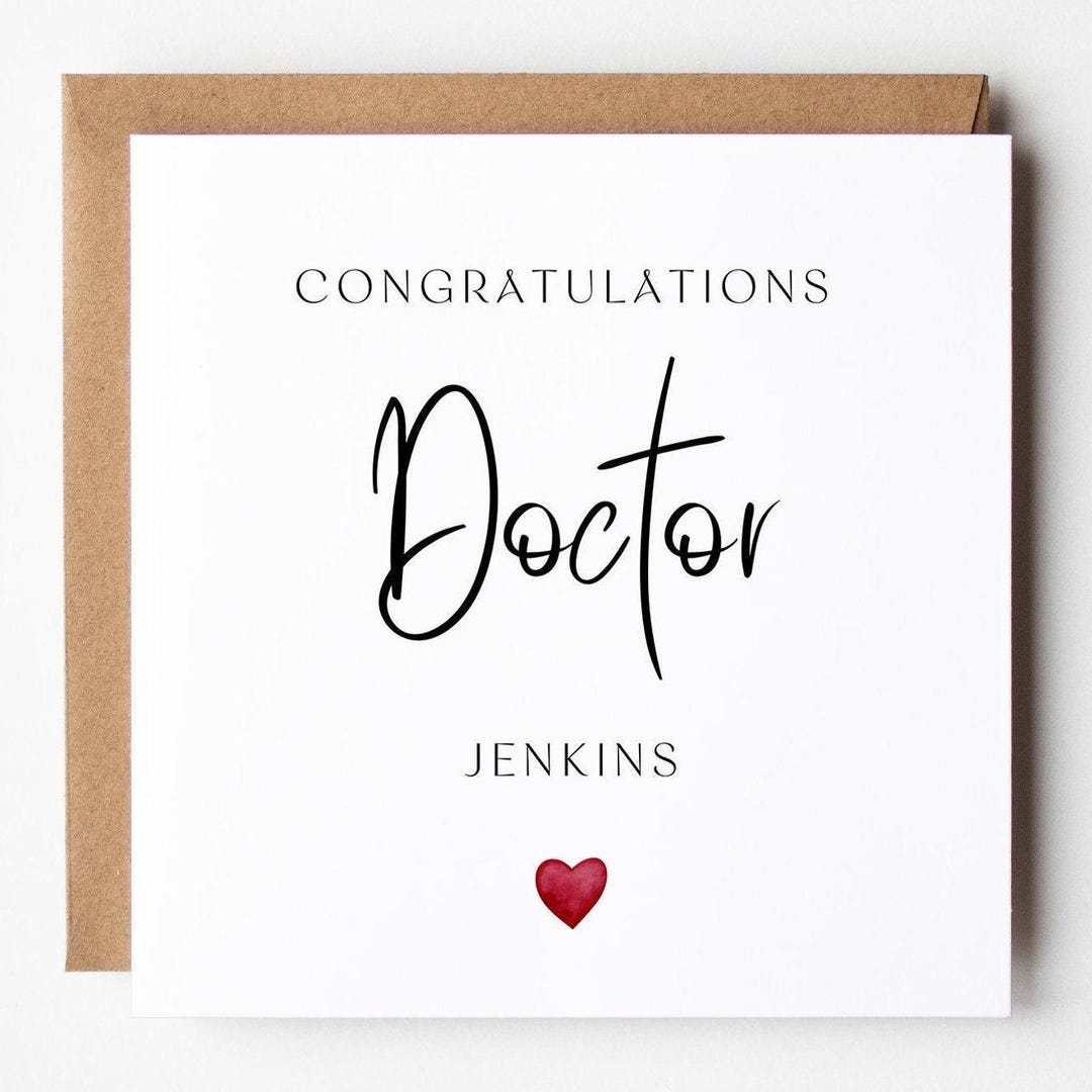 Congratulations Doctor Card, Newly Qualified Doctor, Doctor Graduation ...