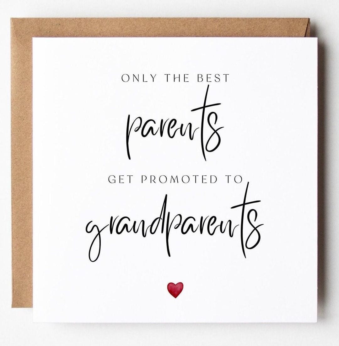 PRINTABLE I'm Pregnant Card, Grandparents to Be, Parents Promotion ...