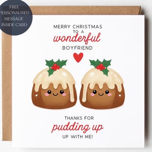 Boyfriend Christmas Card, Christmas Pudding, Joke Funny Pun, Merry ...