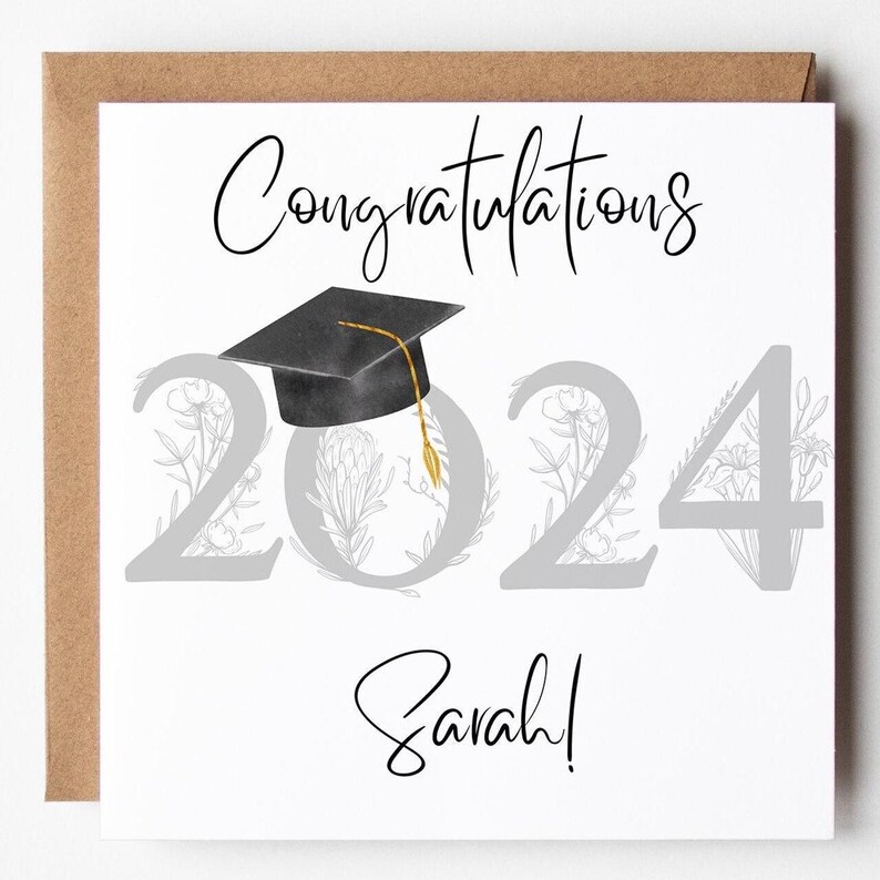 2024 Graduation Card, Personalized Card, Well Done, Congratulations ...