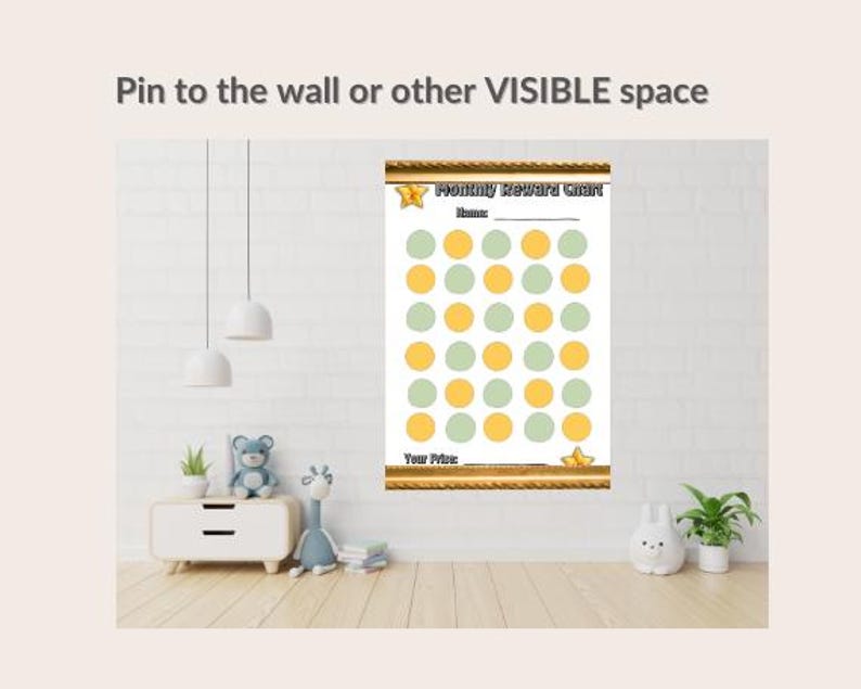 Printable Kids Monthly Reward Chart for Home – Fun Goal Tracker and ...