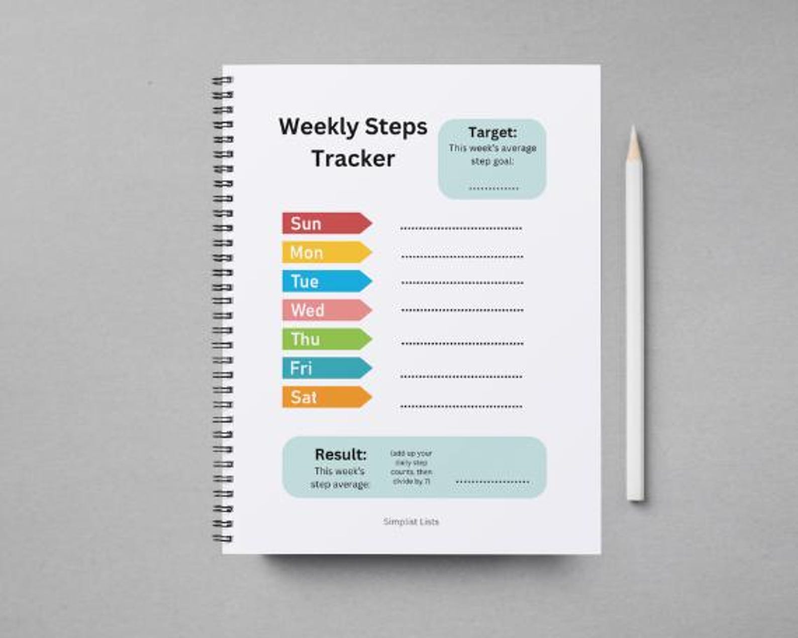 Weekly Step Average Tracker (printable) | Track Your Weekly Step ...