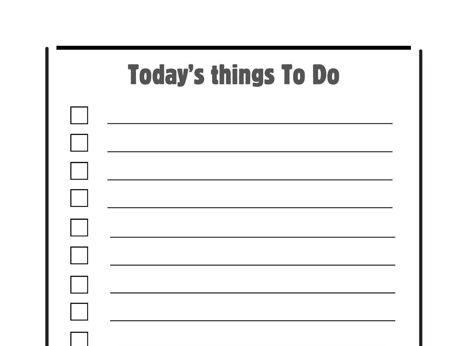 Simple To-do List With Checklist printable PDF A4 - Etsy
