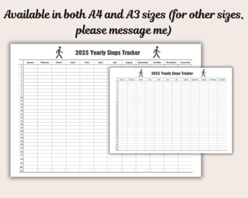 2025 Step Tracker Printable – 365 Day Fitness Log (digital Download) - Etsy