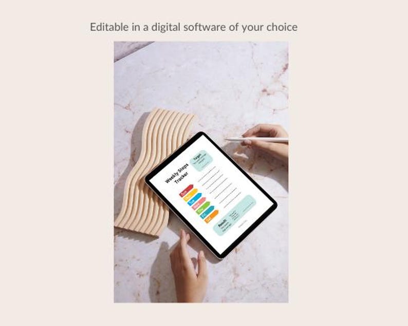 Weekly Step Average Tracker (printable) | Track Your Weekly Step ...