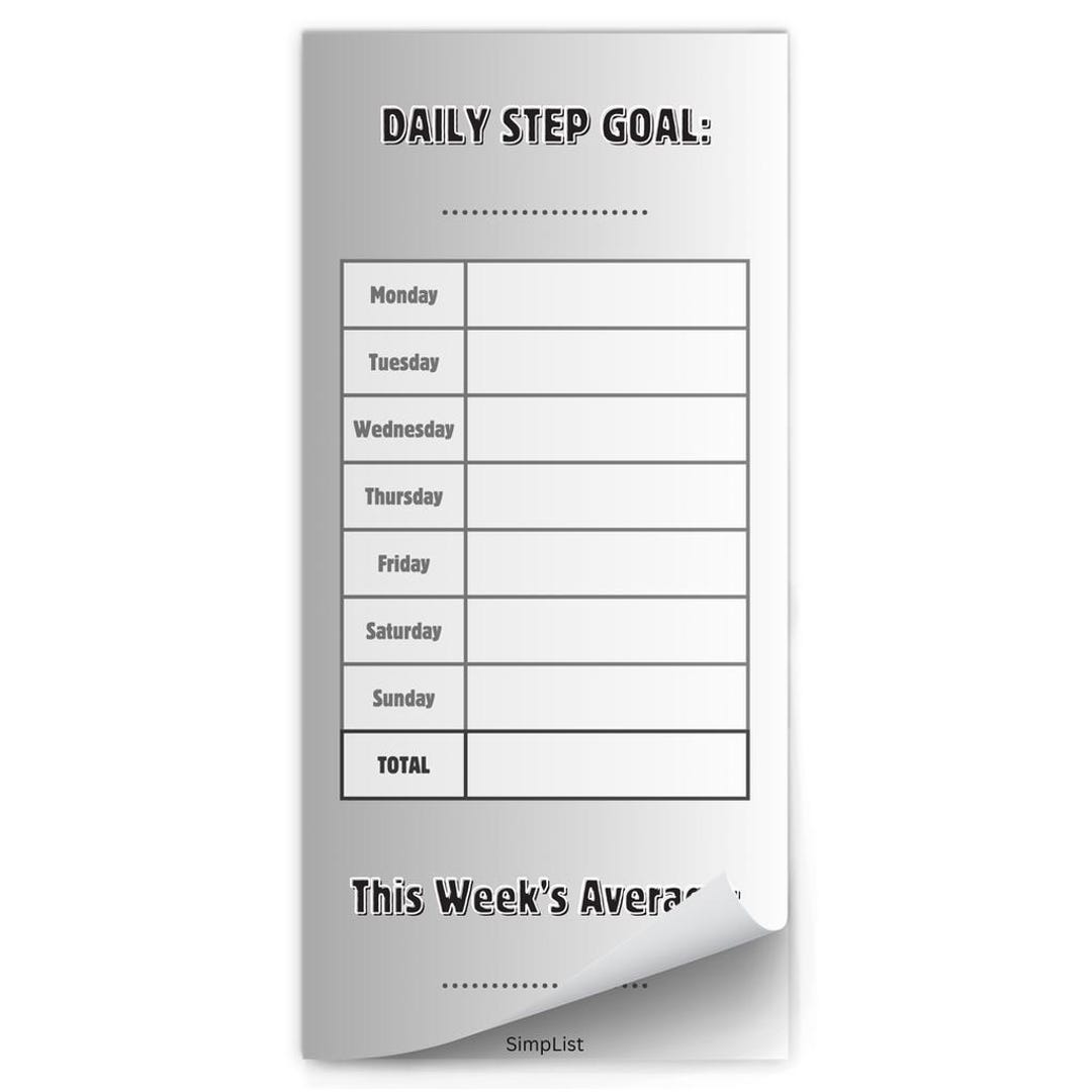 Fridge Weekly Step Tracker Notebook Daily & Weekly Step Count Average ...