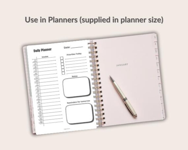 Printable Daily Timeblock Planner Bundle: A4, A5, Planner Sizes ...