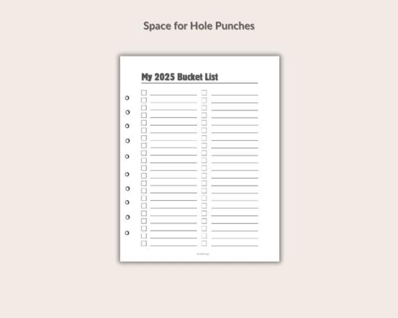 2026 Bucket List Printable: Minimalist Goal Planner (a4/a5/letter ...