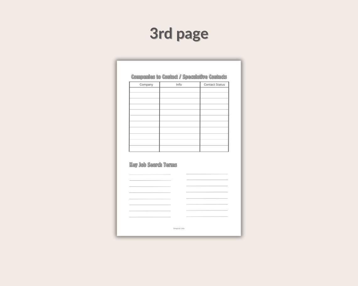 Job Application Tracker Printable Bundle: Editable Job Search Planner ...