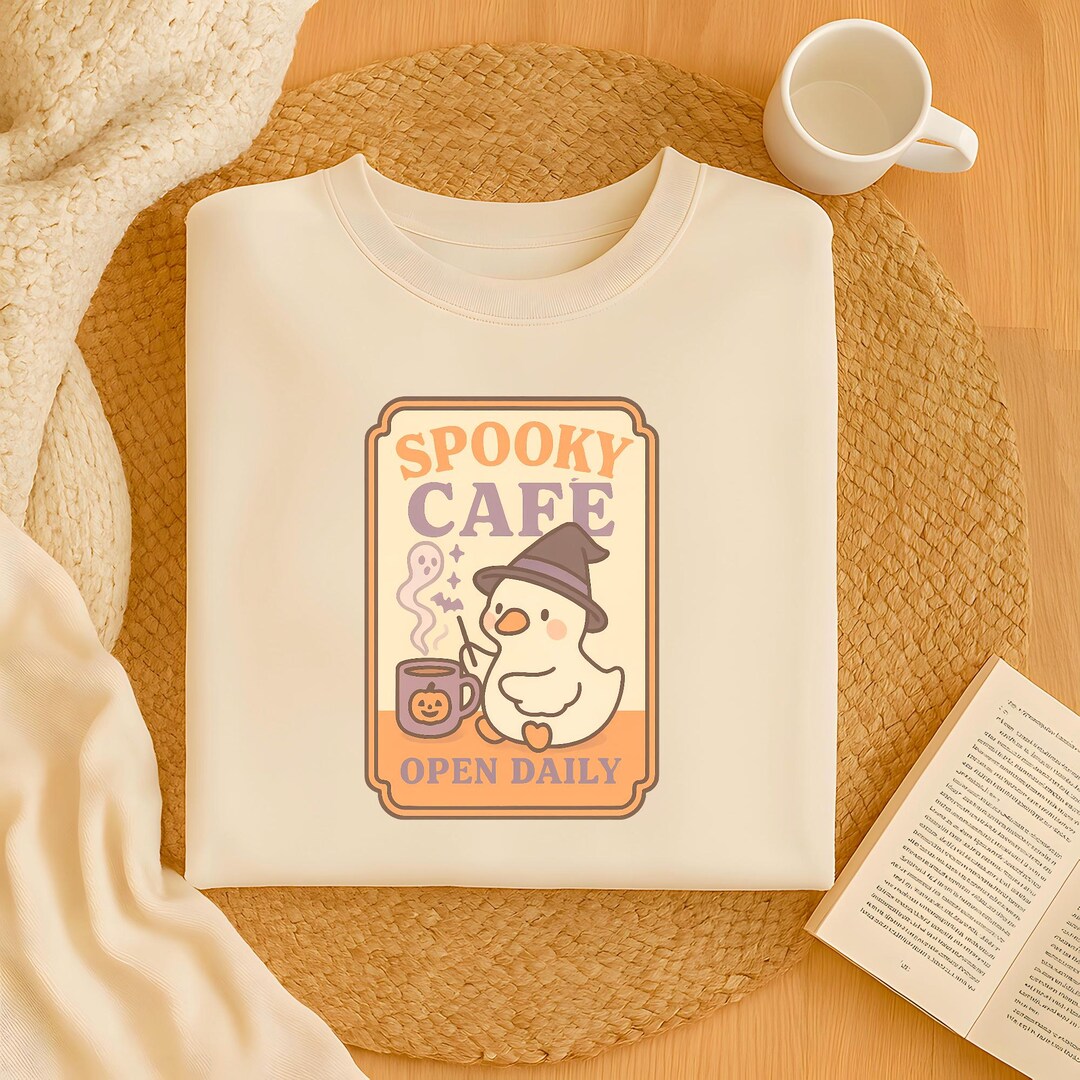 Pumpkin Latte Goose PNG – Spooky Cute Halloween Cafe Clipart, Cute ...