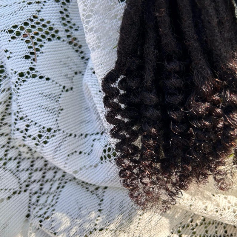 Curly End Locs Extensions 100% Human Hair Handmade 10locs per Bundles 0 ...