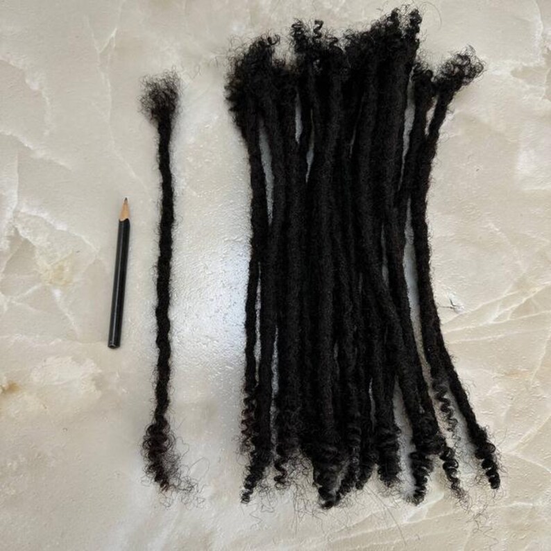Textures Locs With Curly End Dreadlocks Extensions 100% Human Hair Handmade 10locs per Bundles 0 ...