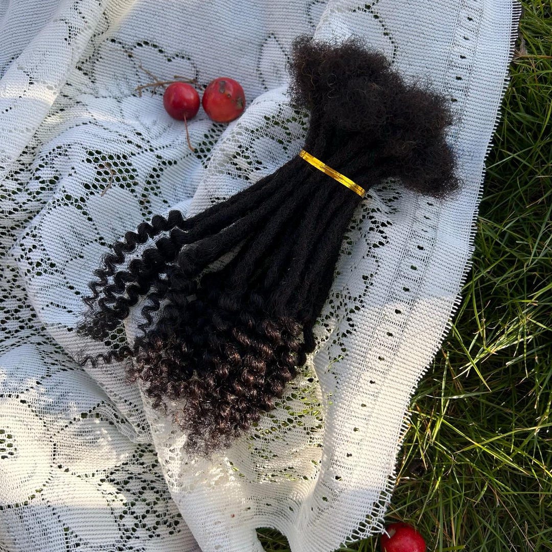 Curly End Locs Extensions 100% Human Hair Handmade 10locs per Bundles 0 ...