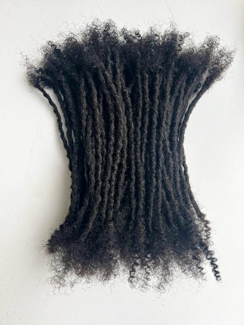 Textures Locs With Curly End Dreadlocks Extensions 100% Human Hair Handmade 10locs per Bundles 0 ...