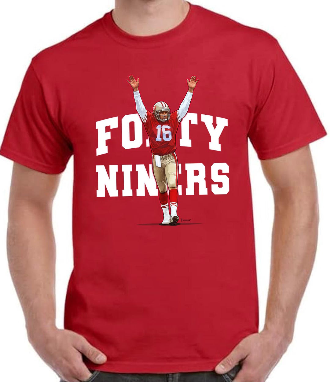 San Francisco Forty-niners Joe Montana Unisex Tri-blend Crew Tee - Etsy