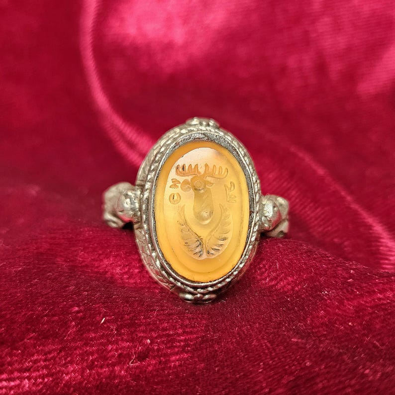 Winged Stag Silver Occult Ring - Angelic Magick Divine Powers ...