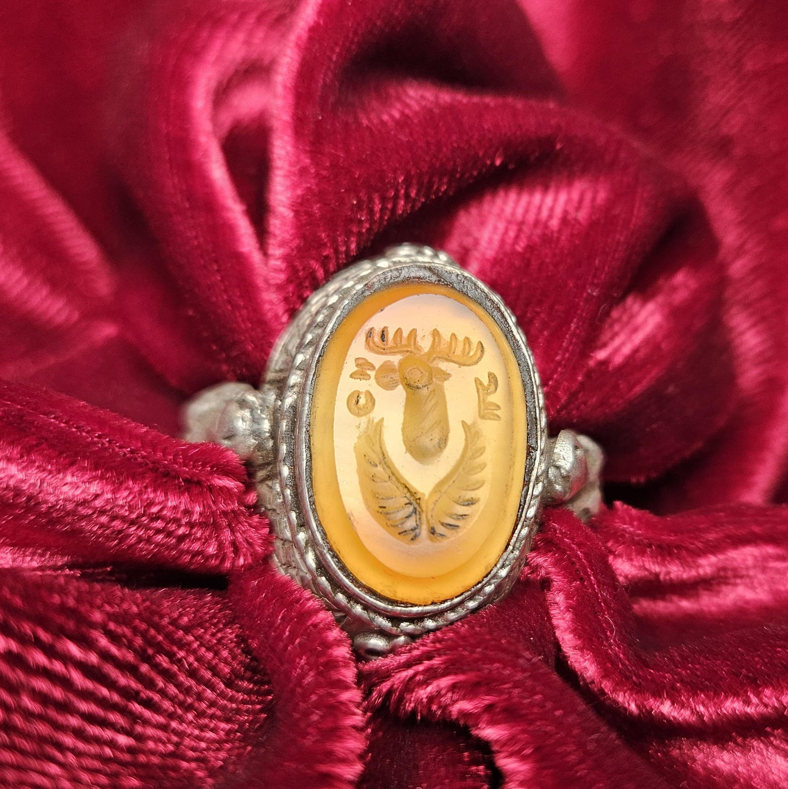 Winged Stag Silver Occult Ring - Angelic Magick Divine Powers ...