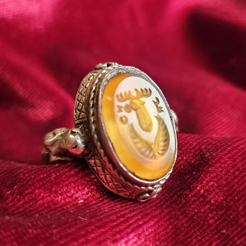 Winged Stag Silver Occult Ring - Angelic Magick Divine Powers ...