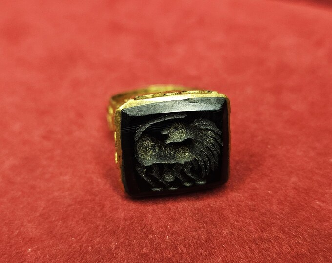 Demonic Occult Ring of a Mystical Beast Behemoth Occult Amulet Magical ...