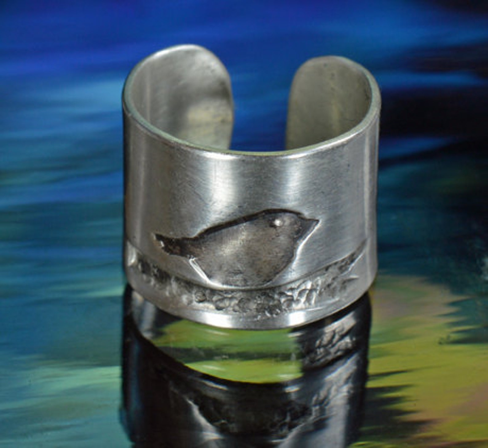 Ear Cuff Bird on a Log - Etsy