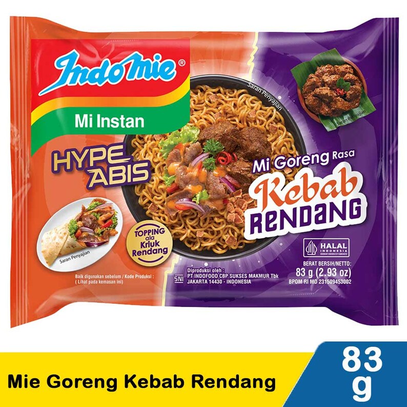 Indomie Mie Goreng Kebab Rendang 83g - Etsy