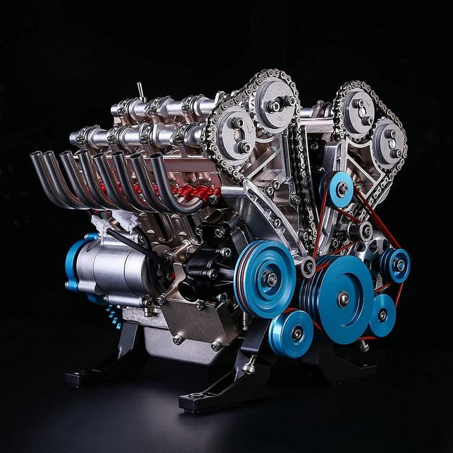 DIY Physics V8 Engine Model, Can Start Up, Car Lovers and Men Gift ...
