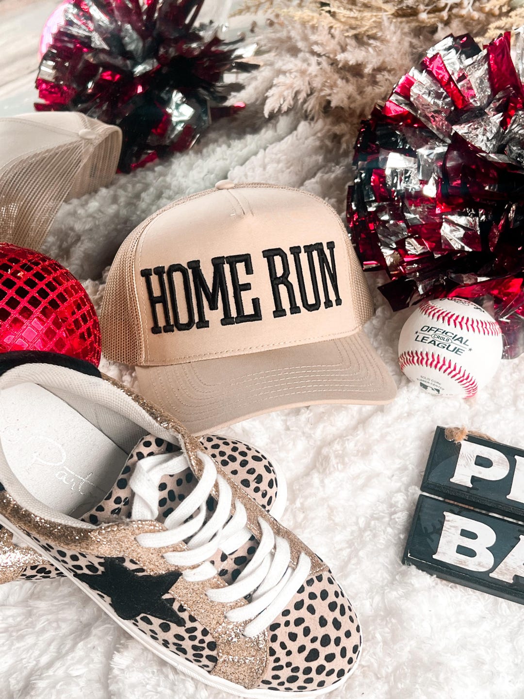 Home Run 3D Embroidered Trucker Hat / Baseball Trucker Hat ...