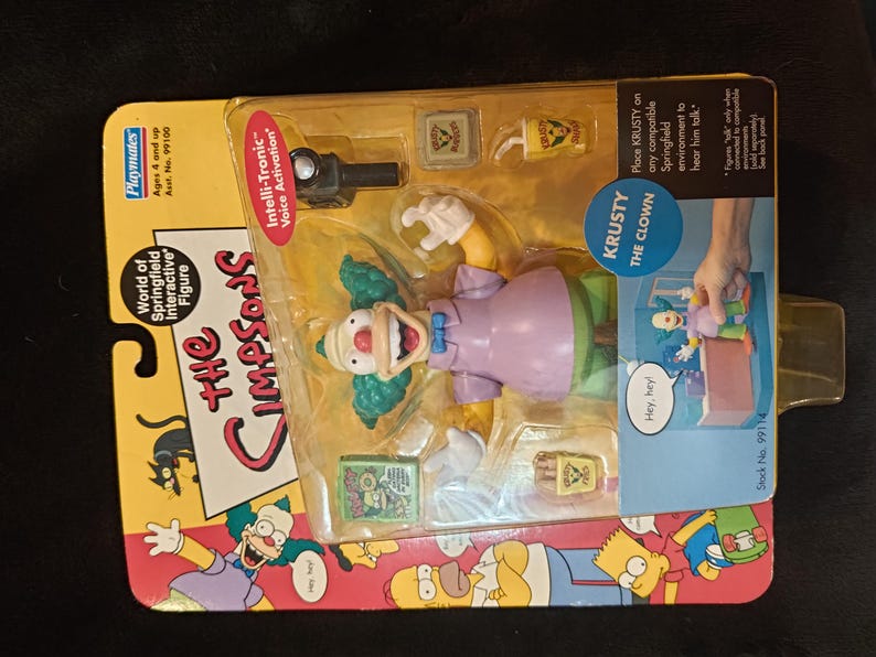 The Simpsons Krusty the Clown Series 1 Interactive Figure 2000 - Etsy