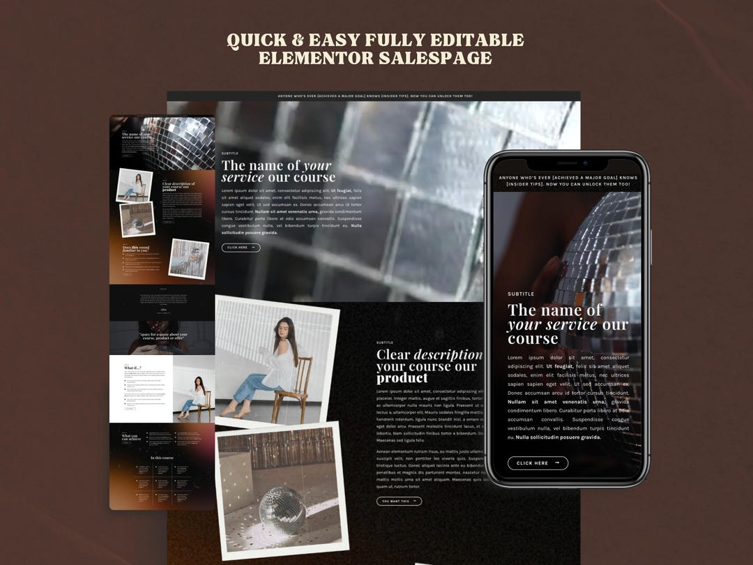Sales Page Template for Elementor Pro | Customizable Wordpress Landing ...