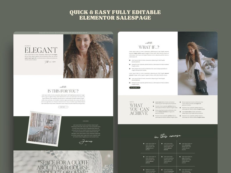 Wordpress Elementor Pro Landingspage Salespage 'elegant' - Premium WP ...