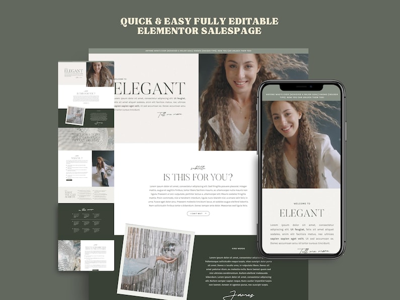 Wordpress Elementor Pro Landingspage Salespage 'elegant' - Premium WP ...