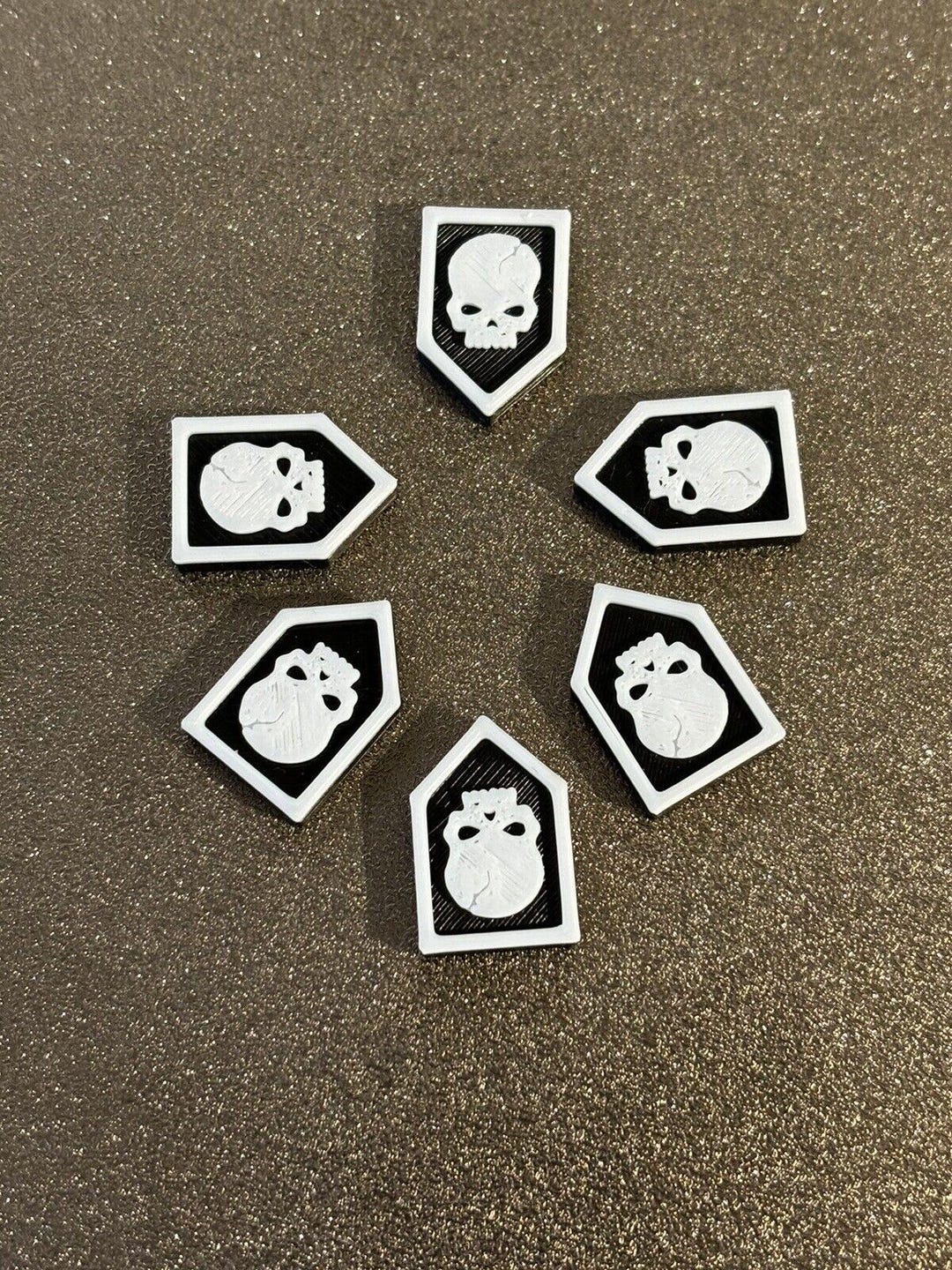 Battle Shock Tokens Markers Battleshock X 6 Black With White/grey ...