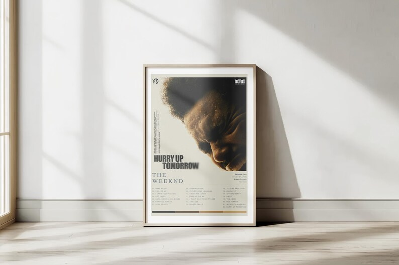 The Weeknd Album Poster, Hurry up Tomorrow Album Cover Wall Art, Abel ...