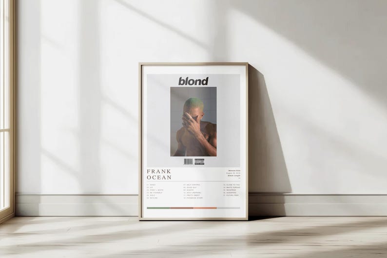 Frank Ocean BLONDE Album Poster, Blond Album Cover Wall Art, Frankocean Album Print, A1 A2 A3 A4 ...