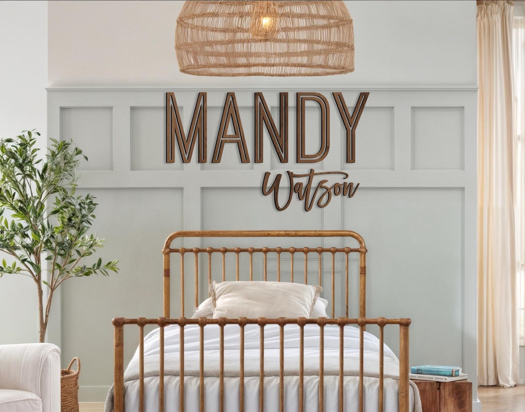 Custom Wood Nursery Name Sign, Custom Nursery Sign, Wooden Name Sign ...