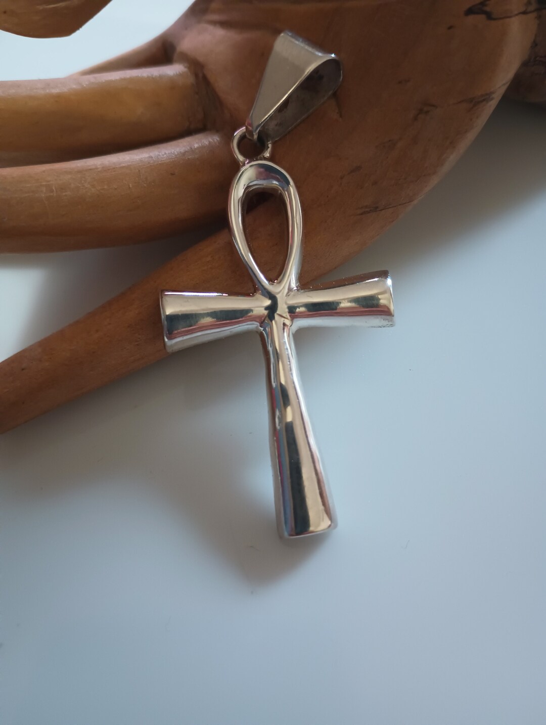 Sterling Silver Ankh Pendant, Large Ankh Necklace, Spiritual Jewelry ...
