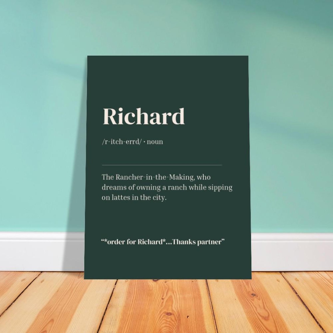 Richard Funny Definition Poster 30x40 Cm / 12x16 - Etsy