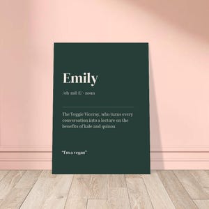 Emily Funny Definition Poster 30x40 Cm / 12x16 - Etsy