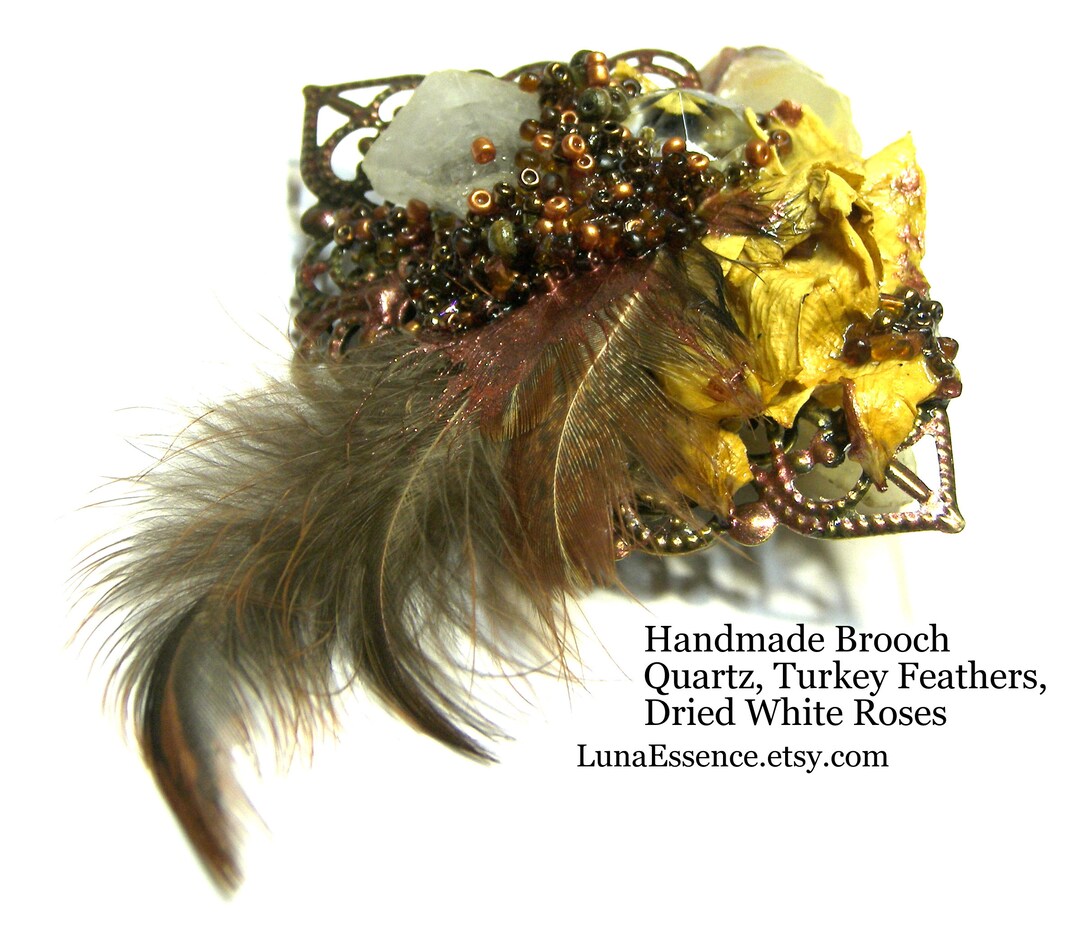 Feather Filigree Brooch - Etsy