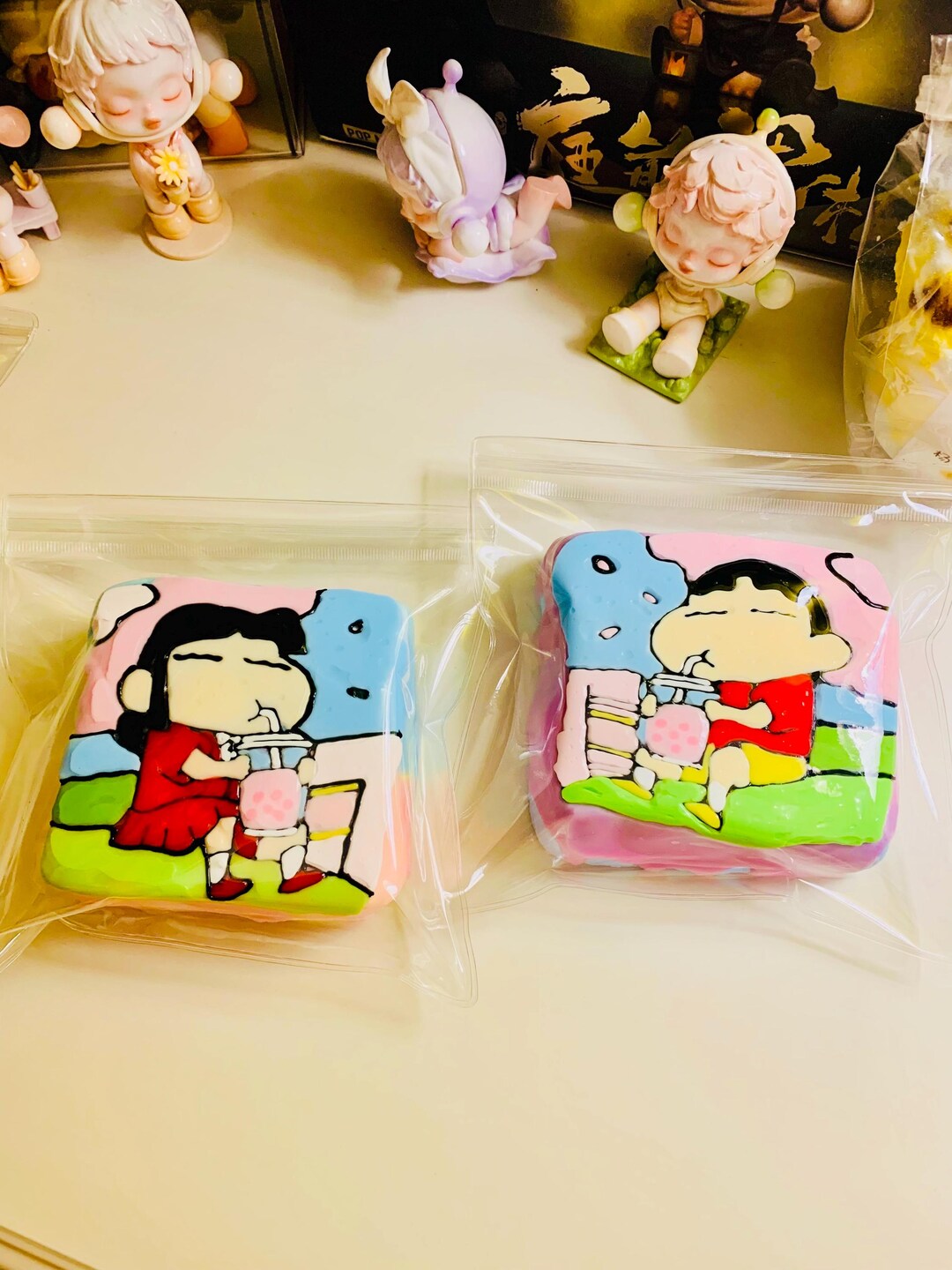 Taba Squishyhand Drawn Cute Crayon Shin-chan & Soutome Aihandmade ...