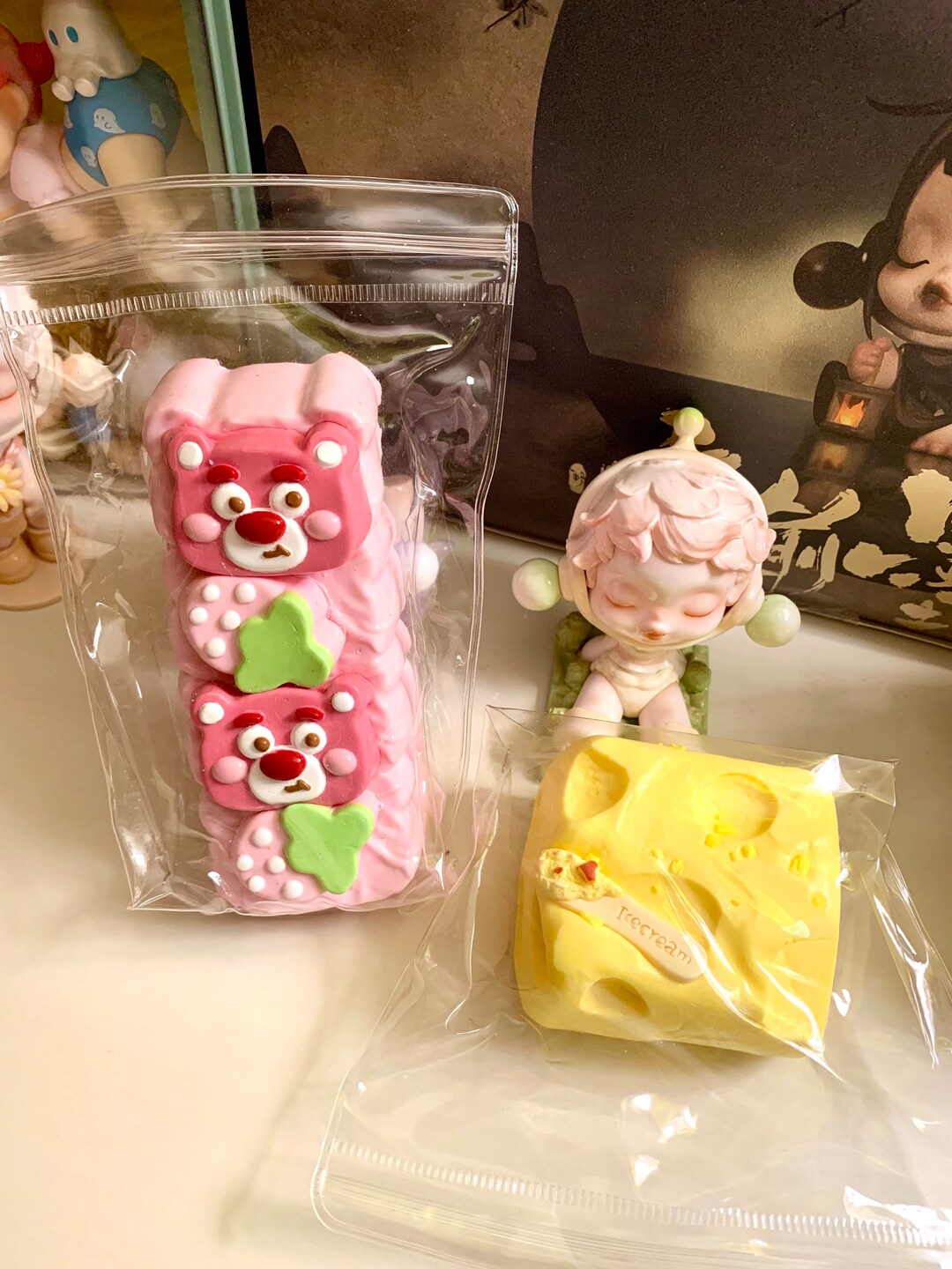 Taba Squishy Lotso Strip and Cheese Squrehandmade Squeeze Squishy Toy ...