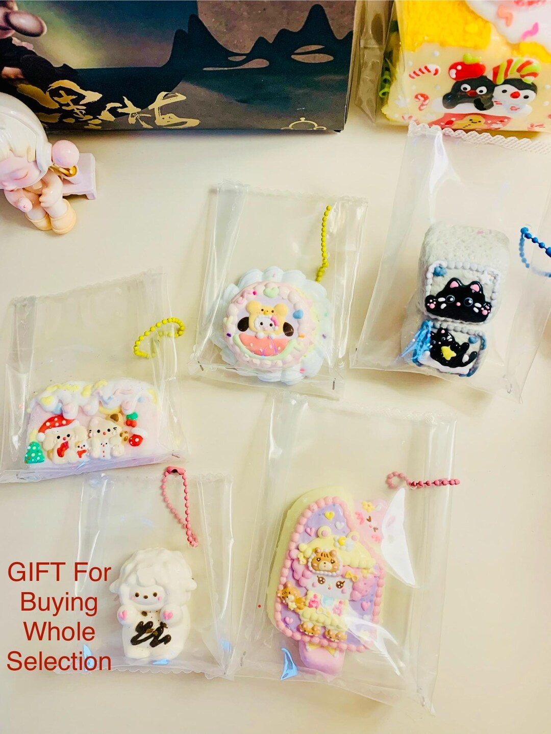 Taba Squishy｜handpainted Cake Ice Cream Selection｜handmade Squeeze Toy ...