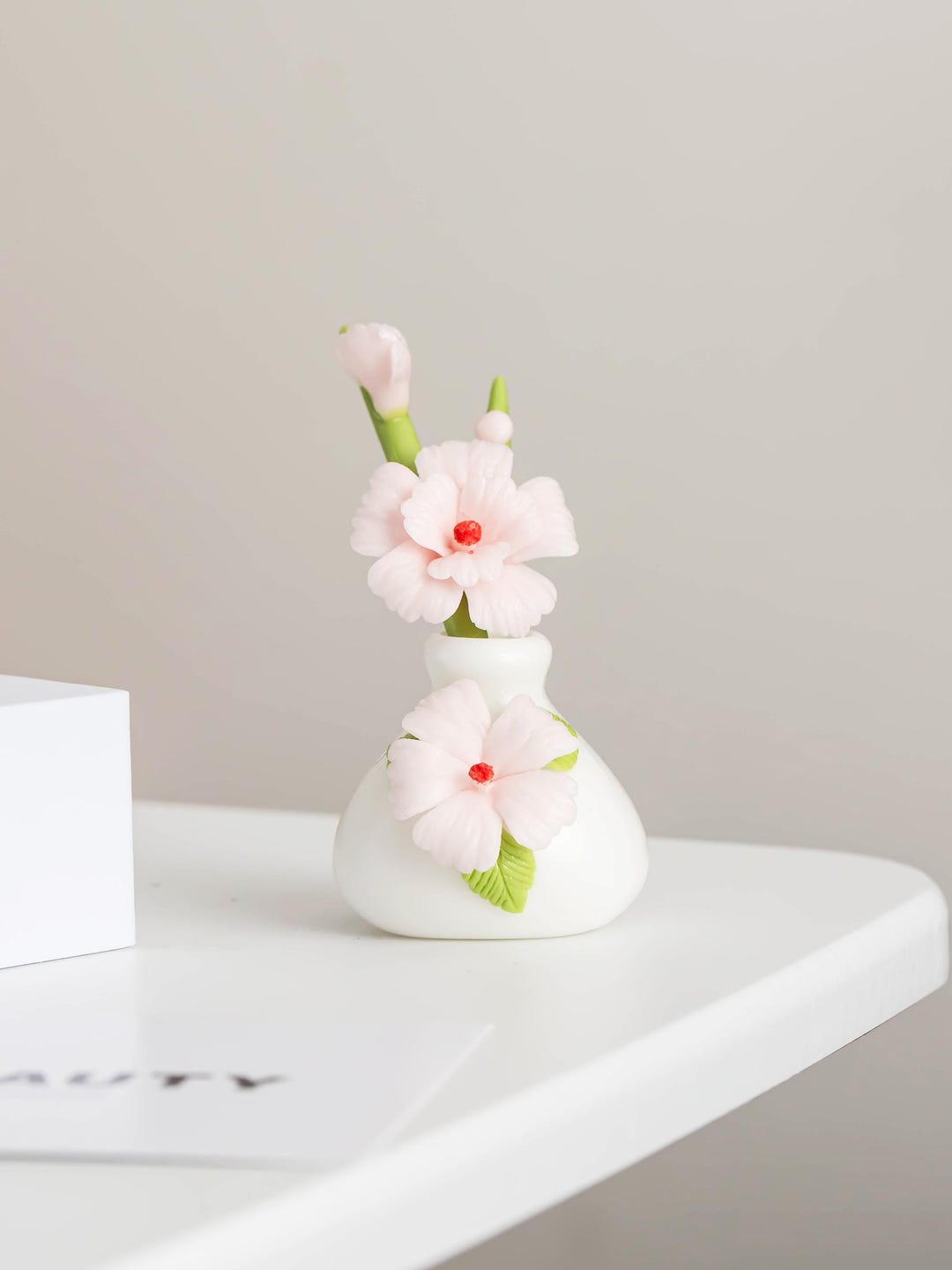 Handmade Ceramic Flower Vase With Floral Stem – Mini Bud Vase ...