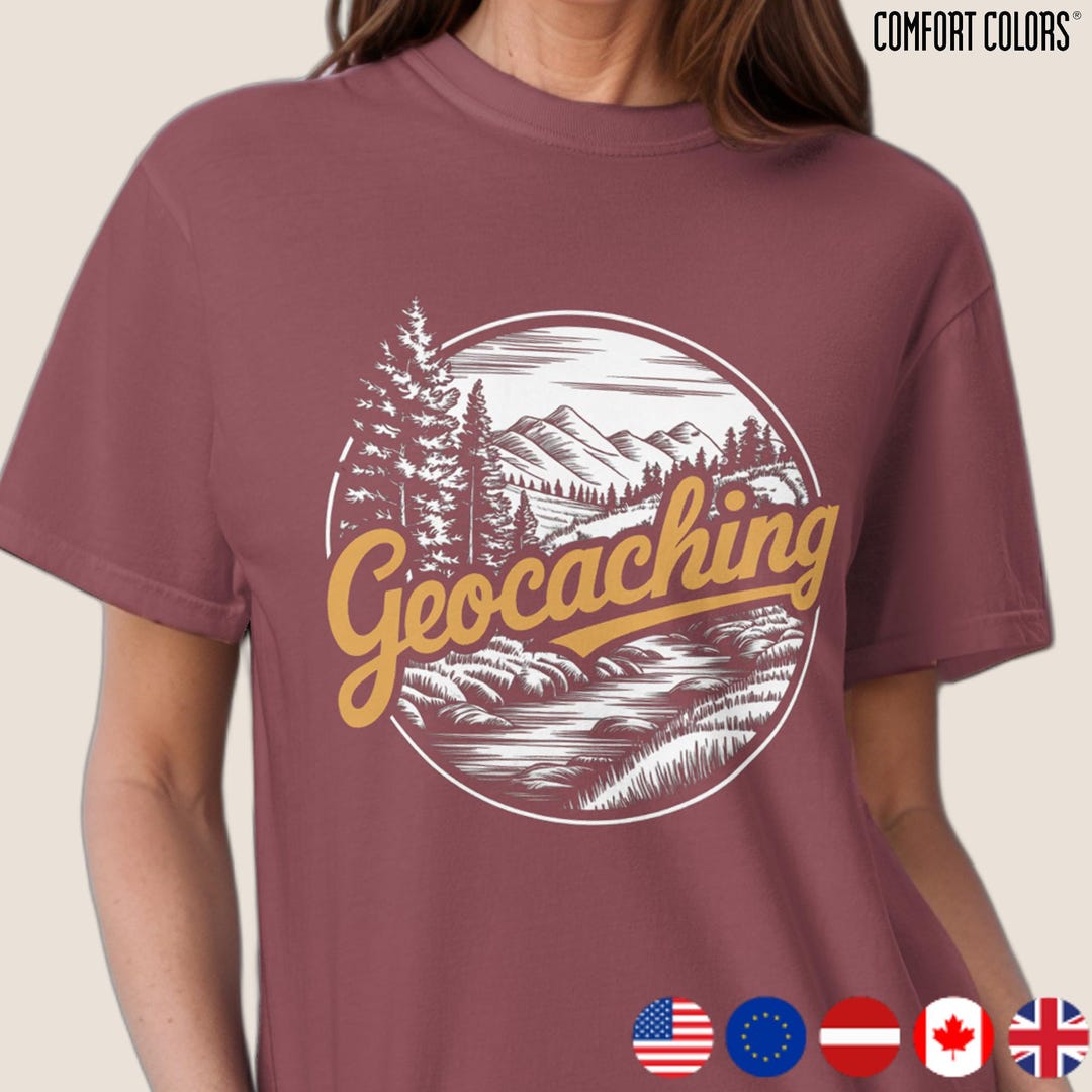 Garment-dyed Heavyweight T-shirt: Geocaching Vintage Style, Stylish Tee ...