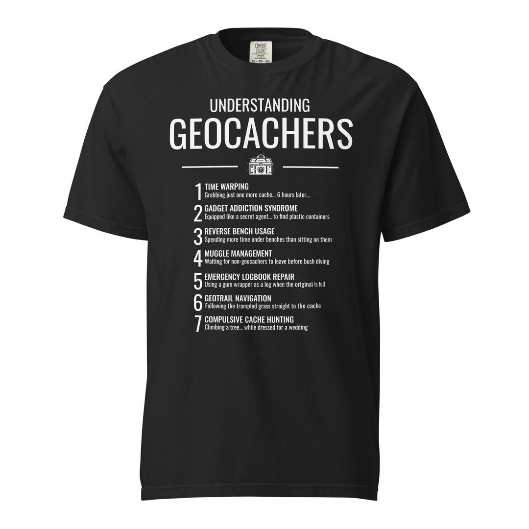 Geocaching T-shirt: Heavyweight Garment-dyed Tee for Geocachers ...