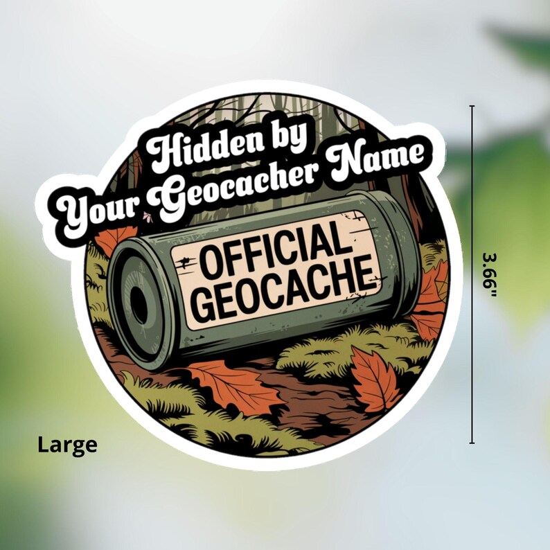 Personalized Durable Geocache Vinyl Sticker Geocacher Name Custom ...